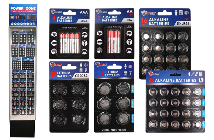 Power Zone Battery Floor Display (Assorted) - Diamond Visions, Inc.