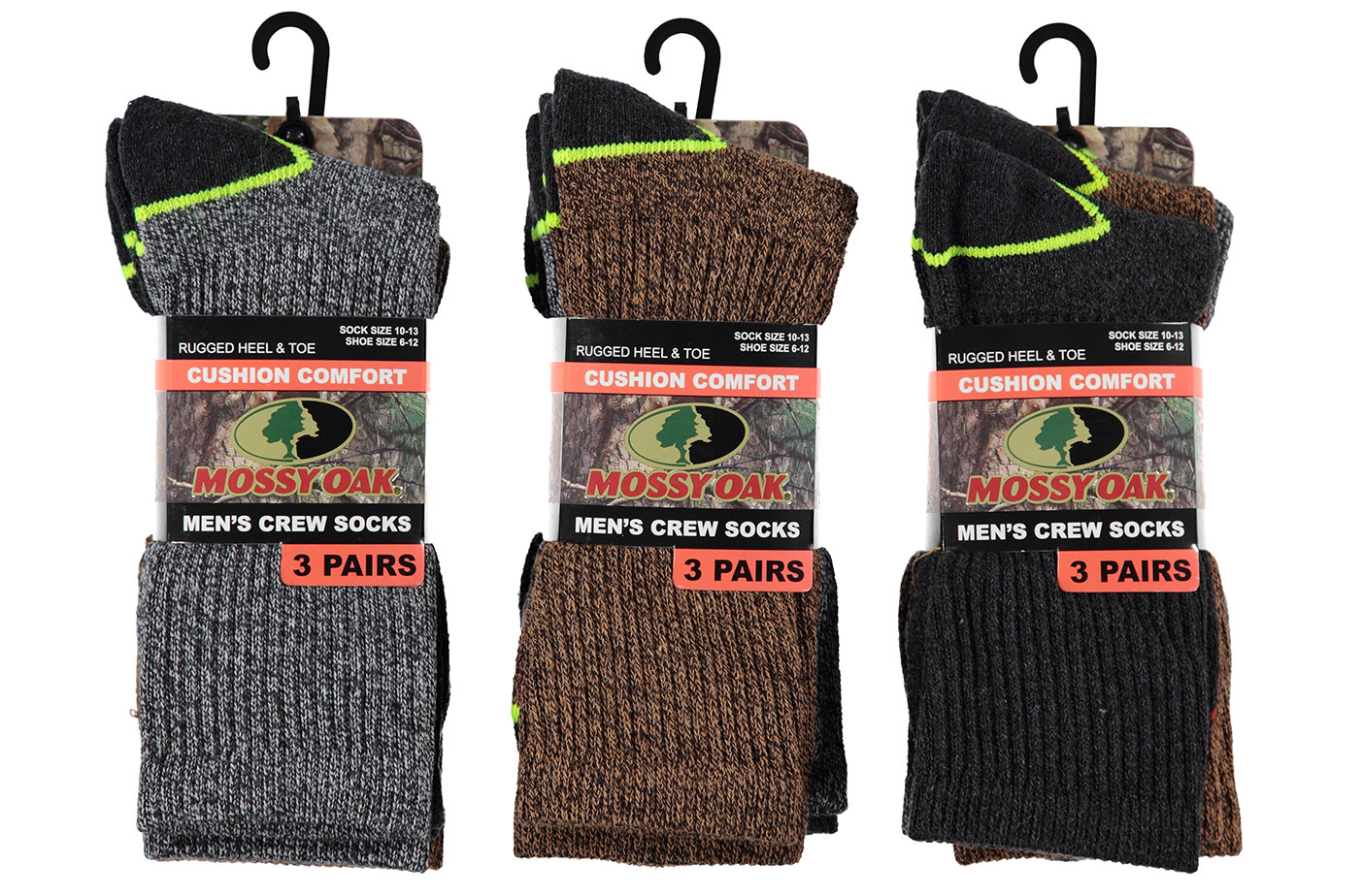 Mossy Oak® Socks (Crew) (3 PR) - Diamond Visions, Inc.