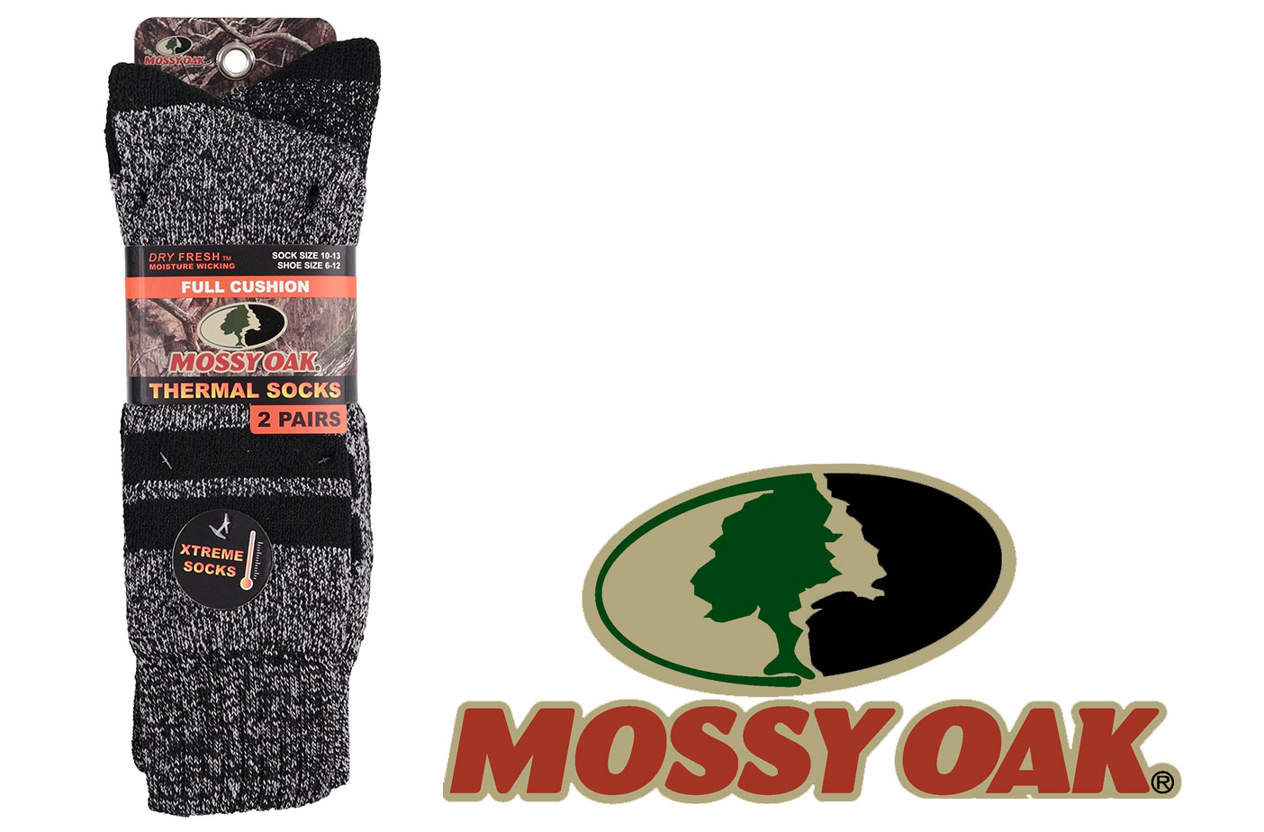 Mossy Oak® Thermal Socks (H/D Crew) (2 PR) - Diamond Visions, Inc.