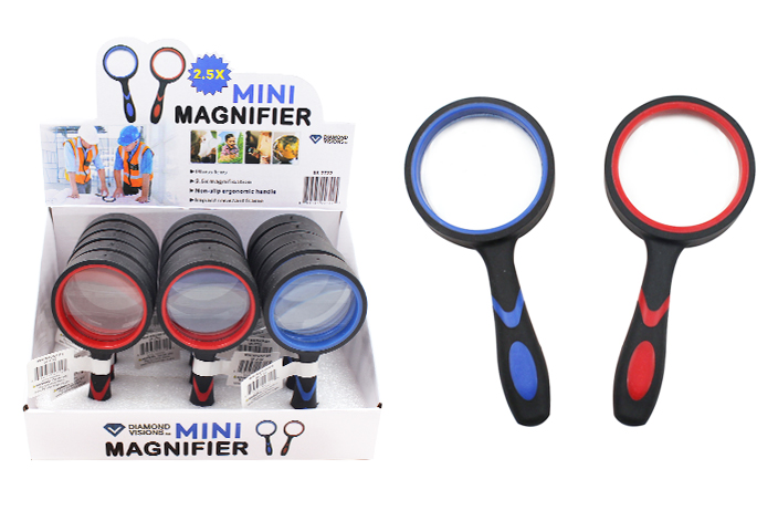 Mini Magnifying Glass (2.5x) (Rubber Coated) - Diamond Visions, Inc.