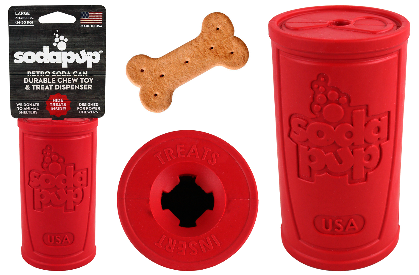 SodaPup® Soda Can Chew Toy and Treat Dispenser (Large) - Diamond ...