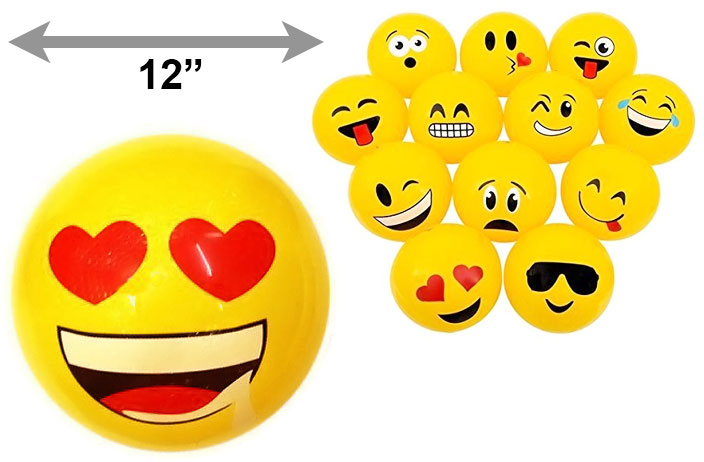 Inflatable Ball (12") (Emoji) - Diamond Visions, Inc.