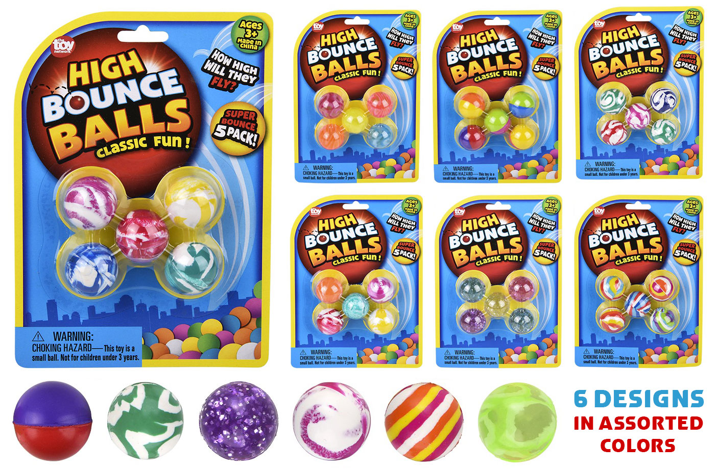 High Bounce Balls (5 PK) (1") - Diamond Visions, Inc.