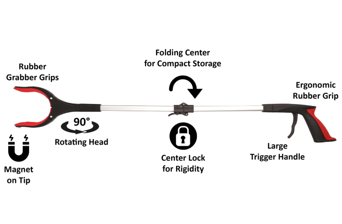 Deluxe Folding Grabber Tool with Grips and Magnet (32") - Diamond ...