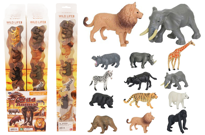 Toy Wild Animal Set (6 PC) (Hand-Painted) - Diamond Visions, Inc.